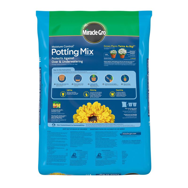 Miracle-Gro Moisture Control Potting Mix | Miracle Gro